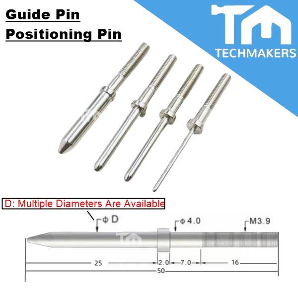 Guide Pin Positioning Pin Test Fixture Round Head Cylindrical Pin Nickel Plating Test Thimble