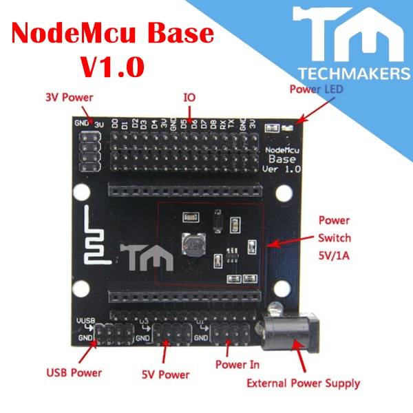 LoLin V3 NodeMcu ESP8266 IoT Lua WIFI / NodeMcu Base V0.1 Board ...