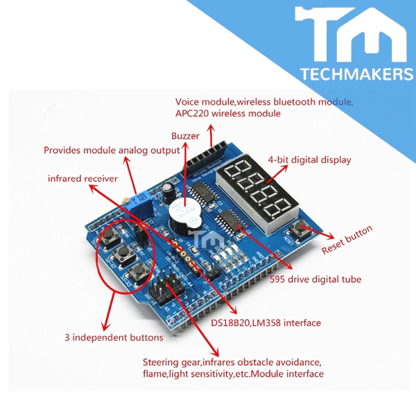 Arduino UNO R3 Multi-Function Expansion Board (Schematic Provided ...