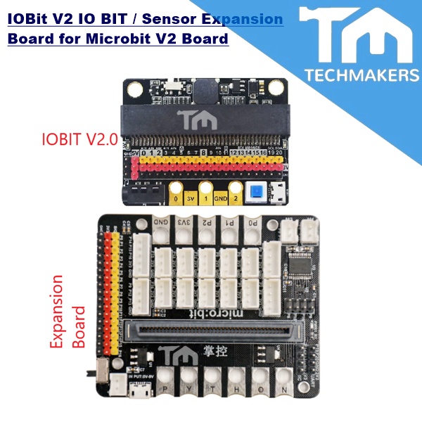 Kittenbot IOBit V2 IO BIT / Sensor Expansion Board for Microbit V2 ...